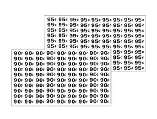 AP price labels sheet 90-95 cents - Vending World