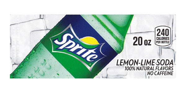 Sprite small size 20oz bottle flavor strip - Vending World