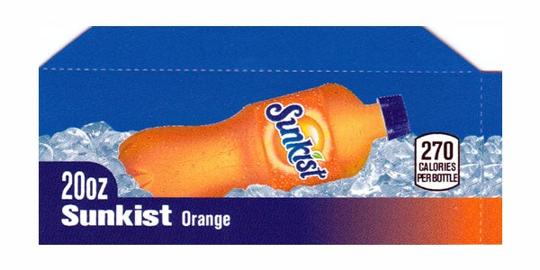 Sunkist Orange small size 20oz bottle flavor strip - Vending World